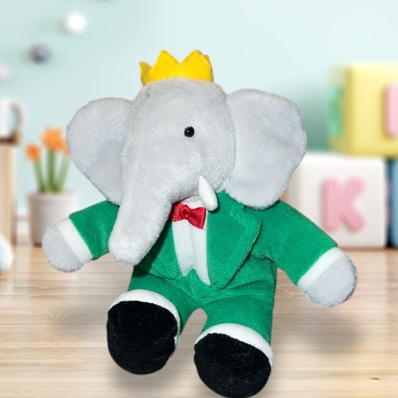Gund | Toys | Vintage Gund Babar Stuffed Bean Bag Plush 8 | Poshmark